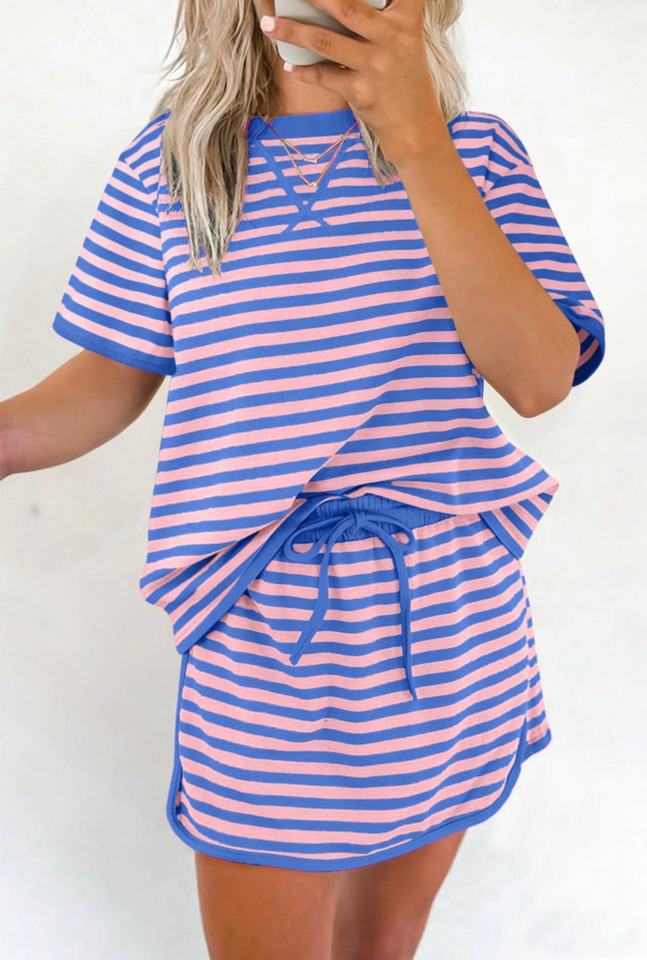 Striped Skirt Set, 2 Colors PREORDER – Sweeter Than Honey Clothing and Co